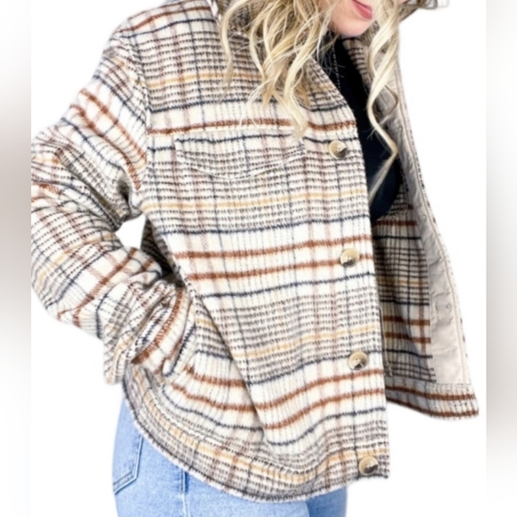 Joie | Jackets & Coats | Joie Brushed Plaid Shacket | Poshmark